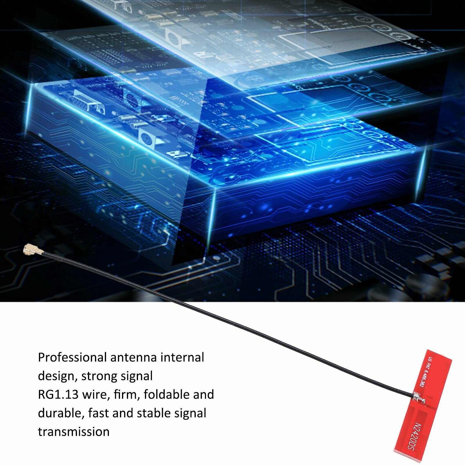 6DBi 2,4G 5G 5,8G PCB Внутренняя антенна Беспроводная связь Wi-Fi Встроенная антенна IPEX Разъем RG1.13 Провод 900-2700 МГц для Airgain
