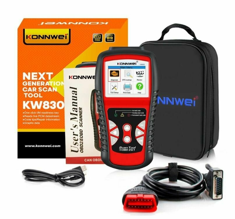 Сканер для диагностики неисправностей автомобиля KONNWEI KW830 OBD2