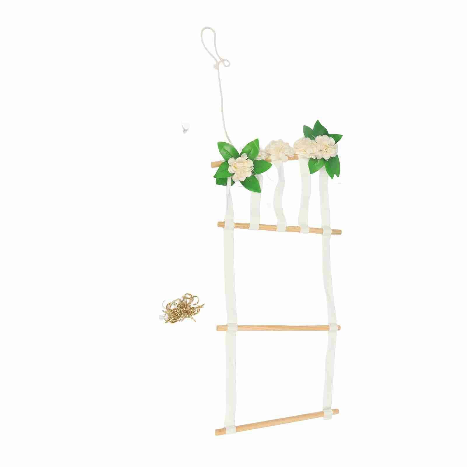 Органайзер для хранения заколок, деревенский цветок, подвесные аксессуары для волос, держатель, настенный декор для спальни