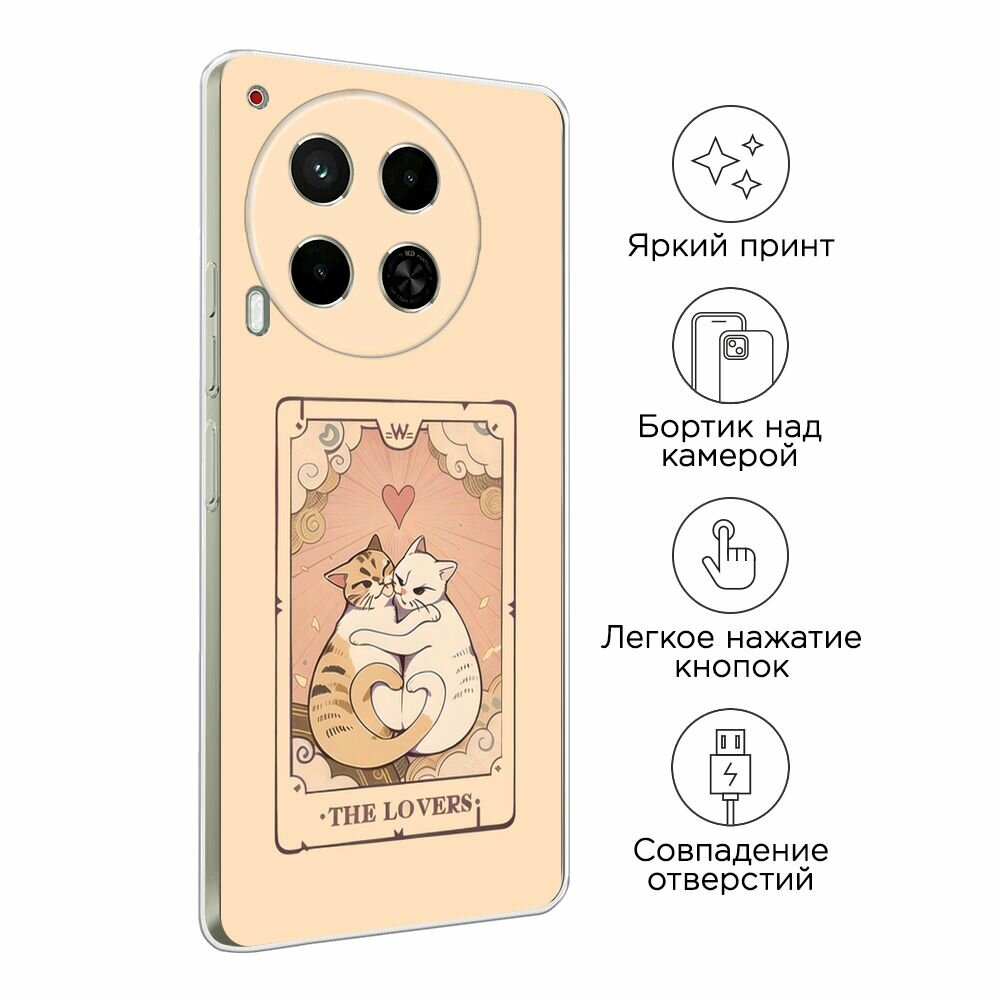 Чехол на Tecno Camon 30 5G / Текно Камон 30 5G с принтом "The lovers cats 1 - 14 февраля" — фото 1
