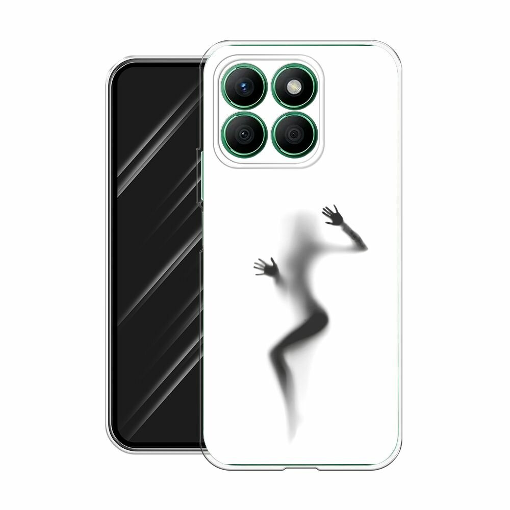 Силиконовый чехол на Honor X8B / Хонор X8B с принтом "Девушка в душе" — фото 1