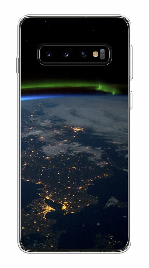 Чехол на Samsung Galaxy S10 + / Самсунг Галакси S10 Плюс с принтом "Земля из космоса"