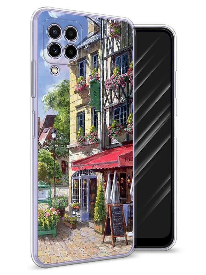 Чехол на Samsung Galaxy A22 / Самсунг Галакси A22 с принтом "Старая улица"