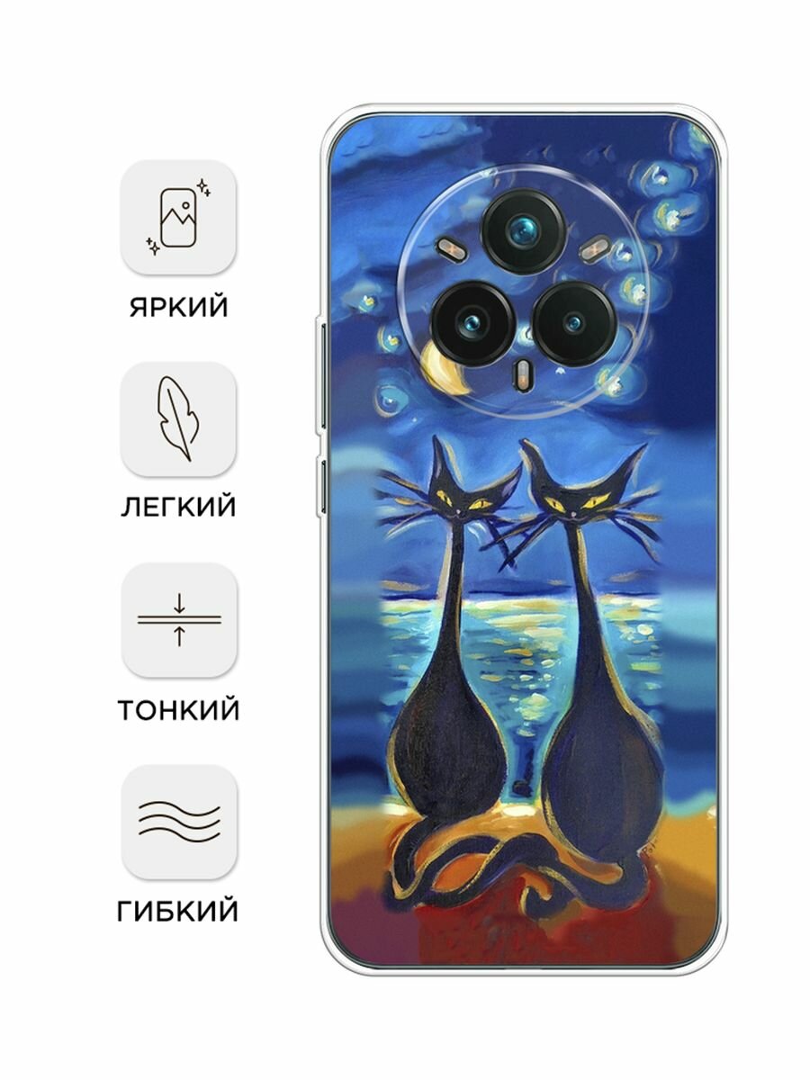 Чехол на Realme 14 Pro / Реалми 14 Про с принтом "Влюбленные котики 7" — фото 1