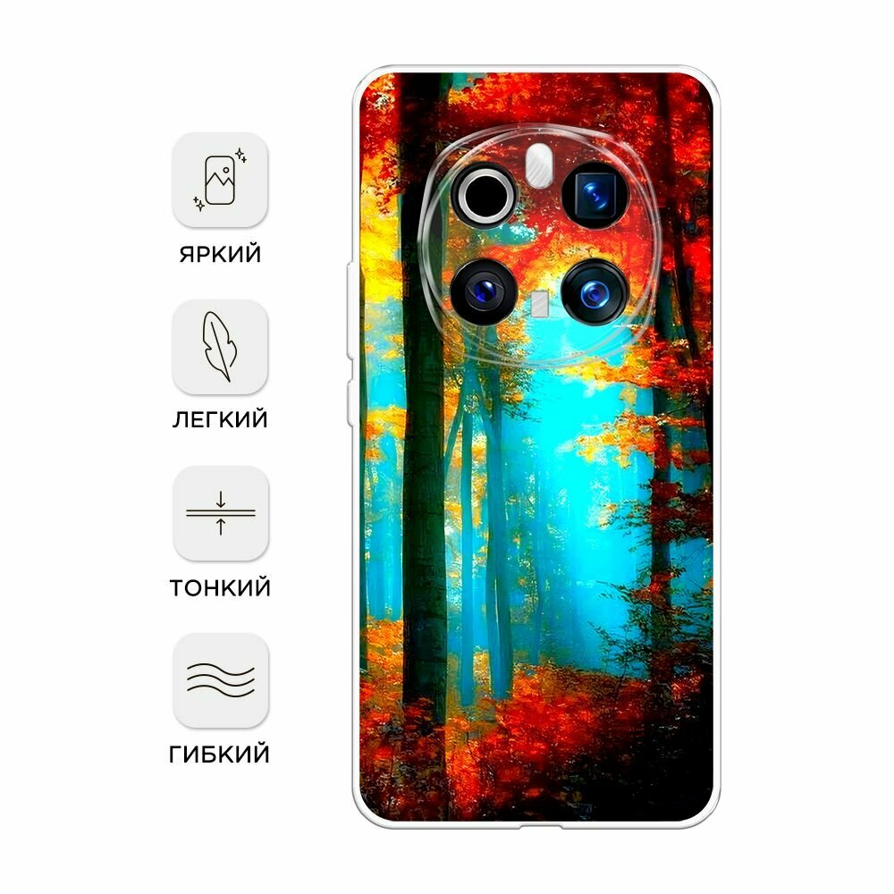 Чехол на Honor Magic 7 Pro / Хонор Мэджик 7 Про с принтом лес 1 — фото 1