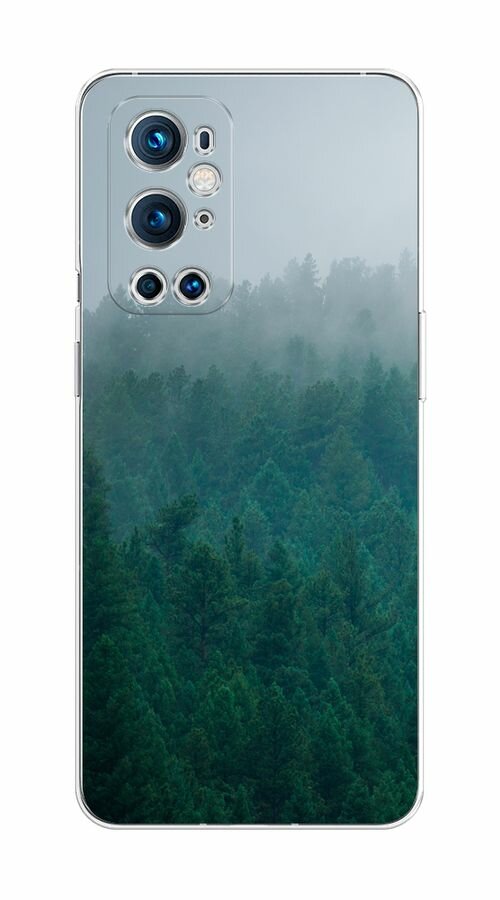 Чехол на OnePlus 9 Pro / ВанПлас 9 Про с принтом "Лес в облаках"
