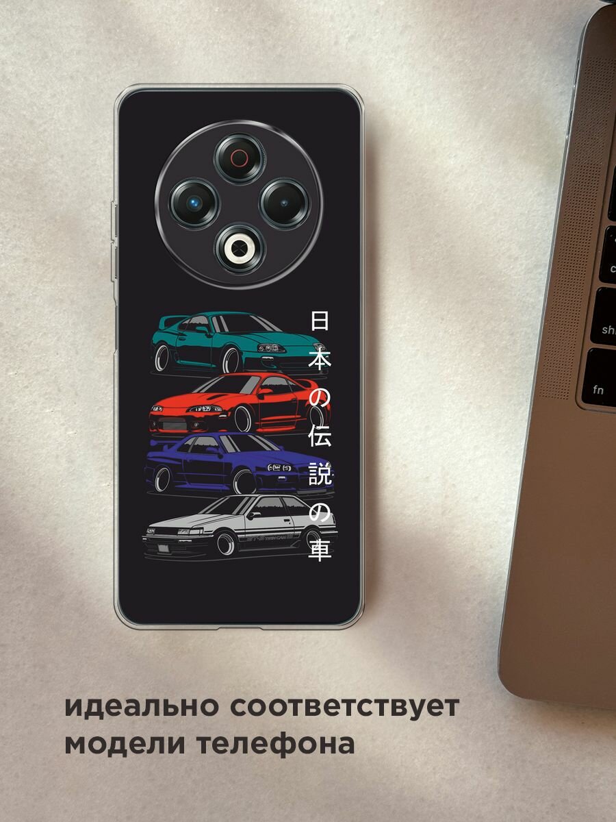 Чехол на Tecno Spark 30 / Текно Спарк 30 с принтом "JDM Legend cars" — фото 1