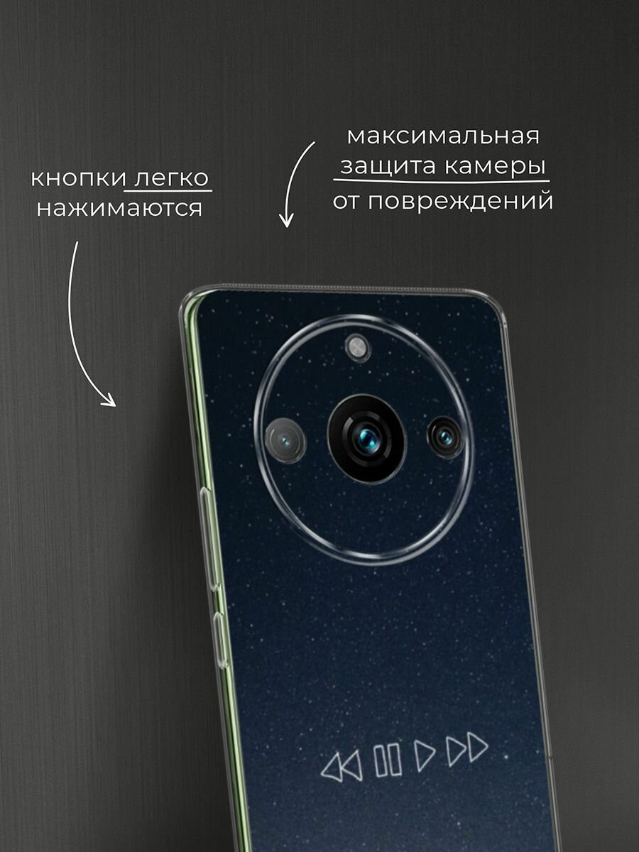 Чехол на Realme 11 Pro / Реалми 11 Про с принтом "Космическая музыка" — фото 1