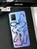 Чехол на Vivo V21 / Виво V21 с принтом "Синие очертания банта 2"