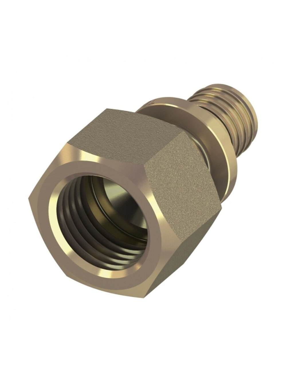 Соединитель прямой 16 мм х 1/2 ВР(г) латунный (765002)