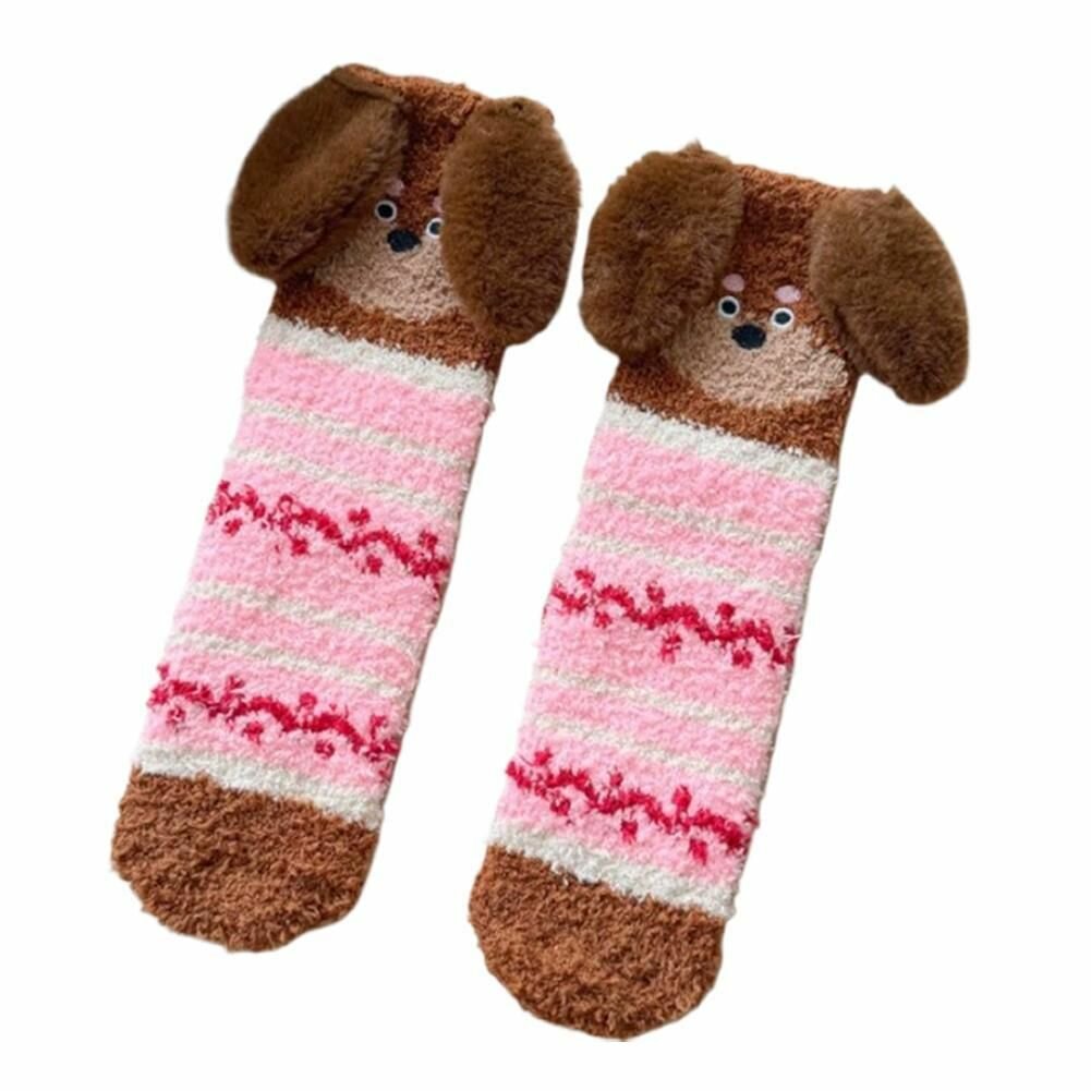 Теплые полосатые носки-трубочки Coral