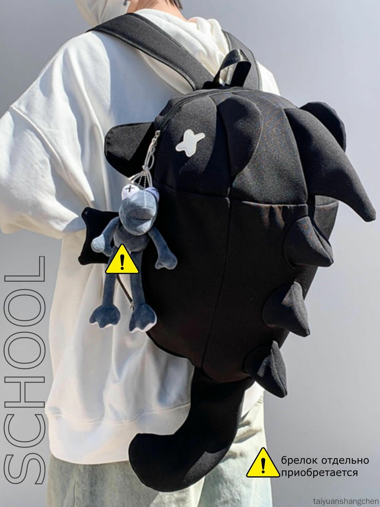 Рюкзак школьный для девочек, для мальчиков ящерица, рюкзак в корейском стиле, Rokbery, черный-wanglongyu