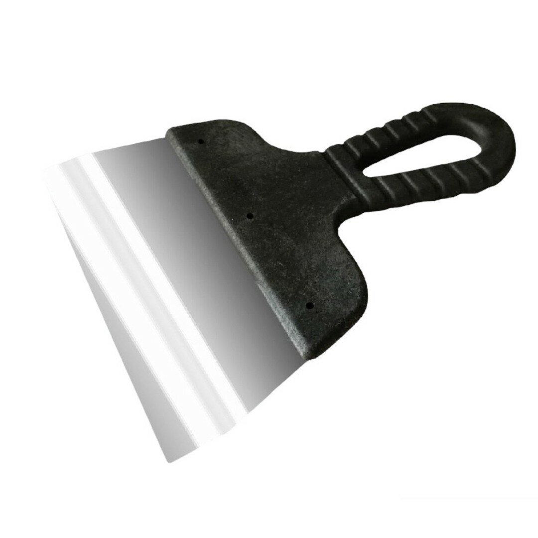 Decor Black Edition Шпатель гладкий 80 мм из нержавеющей стали для шпаклевки
