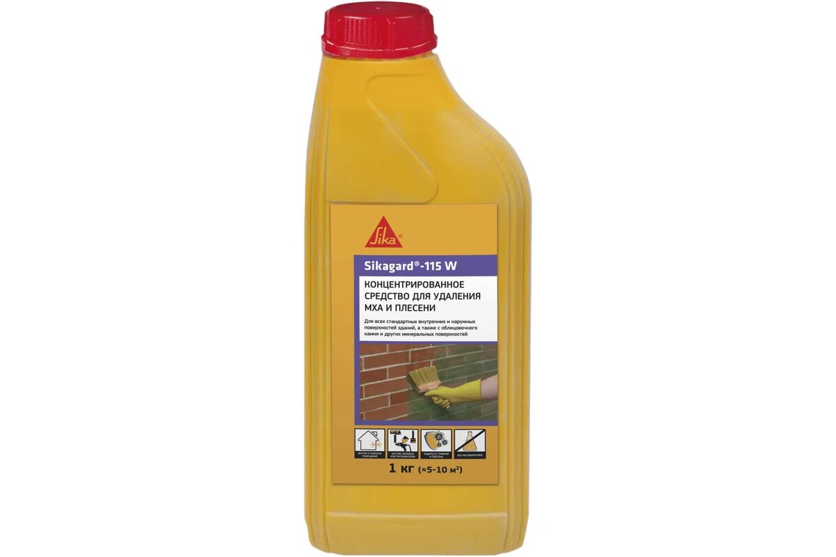 Концентрированное средство удаления мха и плесени SIKA gard-115 W 1 кг 813995 канистра