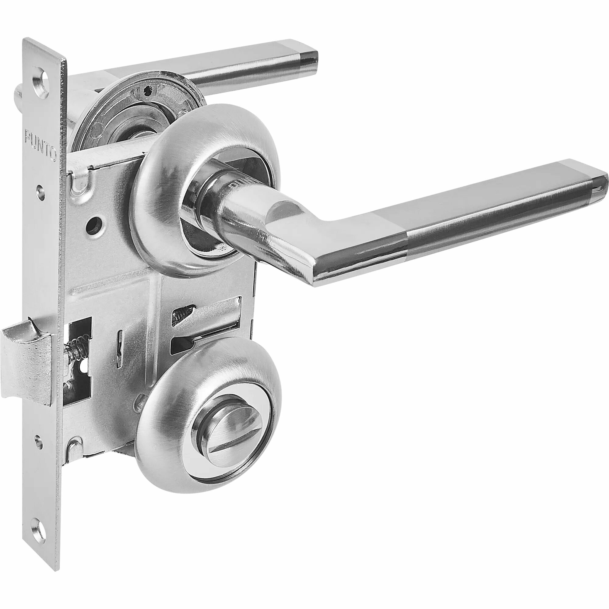 Punto Polo дверные ручки с запиранием в комплекте цвет никель/хром для двери