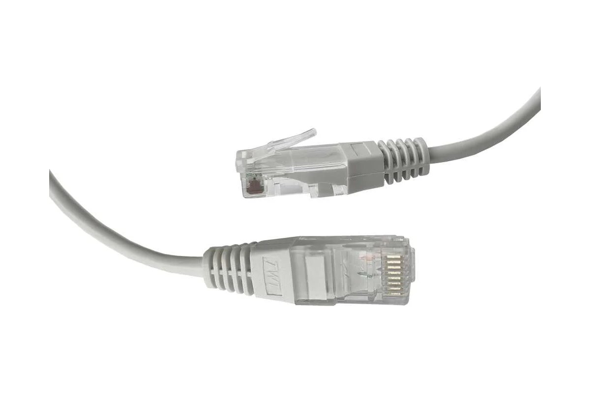 TWT патч-корд RJ45-RJ45 2 пары UTP Cat5e 5 м белый TWT2-45-45-5.0-WH для Ethernet сетей