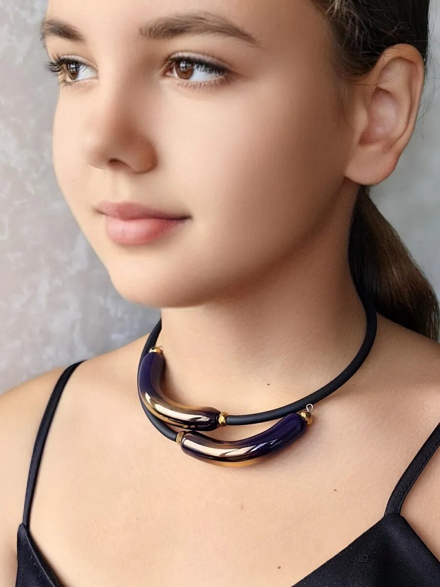 Колье, стекло, муранское стекло