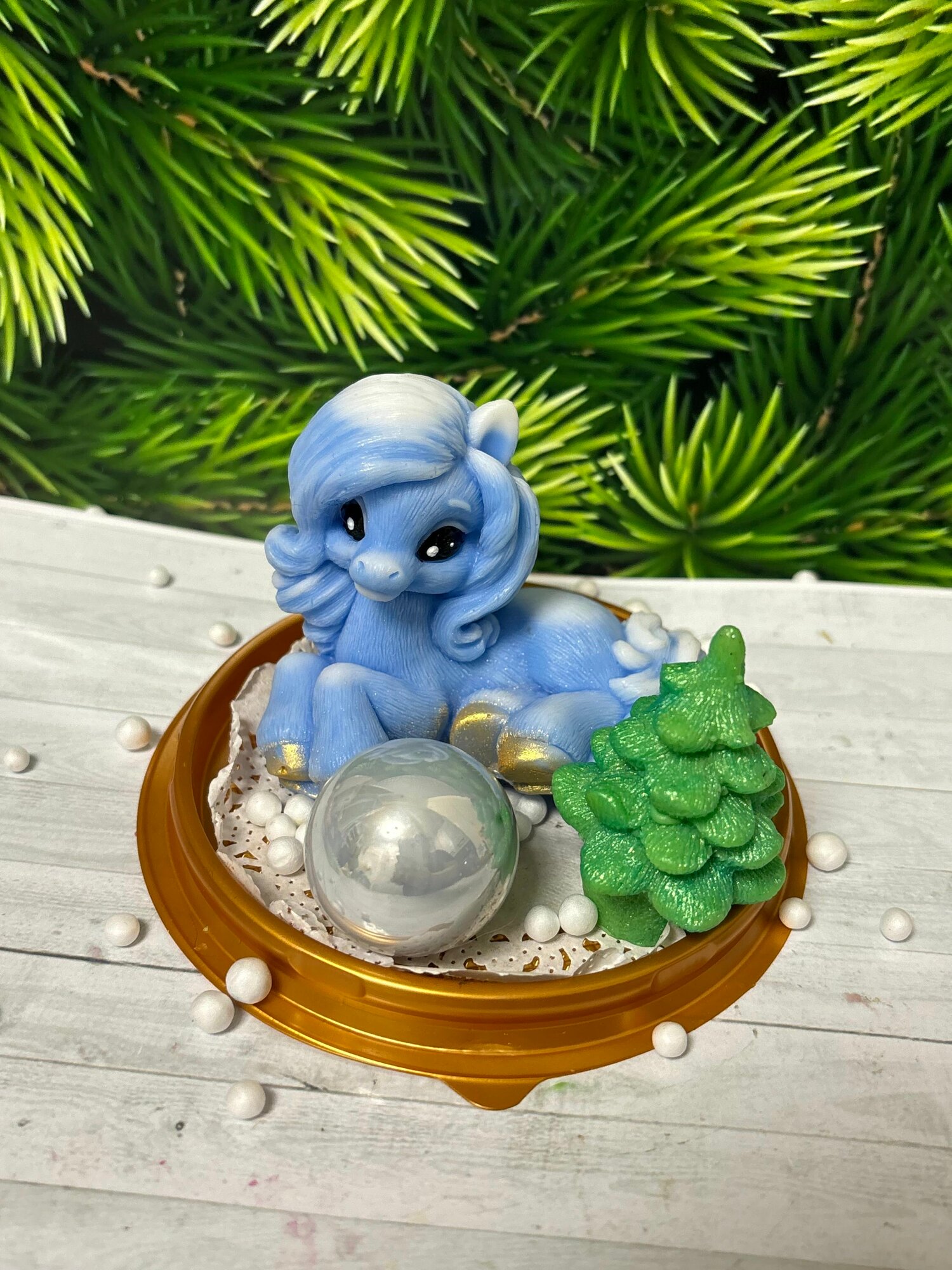 Мыло ручной работы символ 2026 года лошадка в куполе