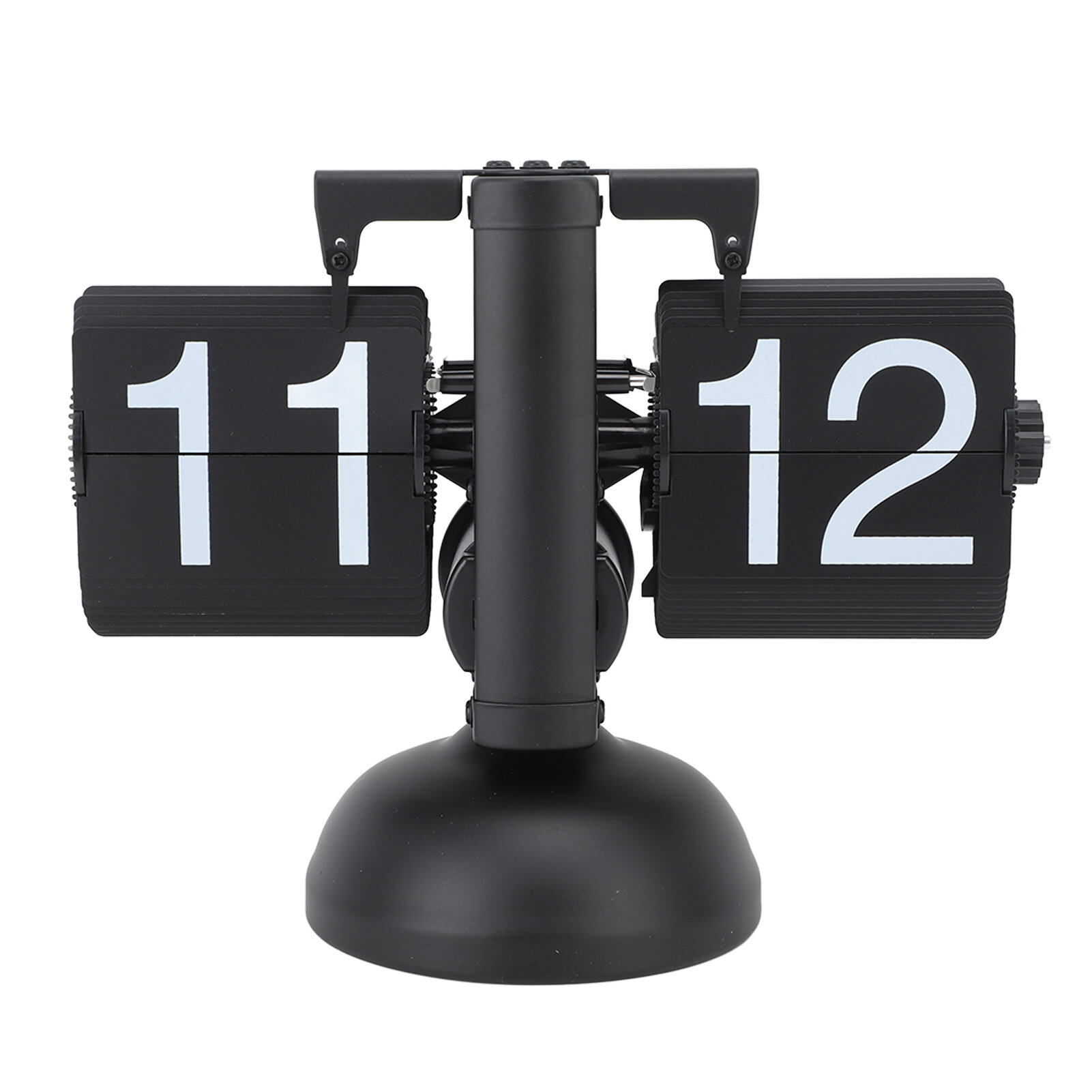 Flip Clock Большой номер батарея с батареей 304 таблицы из нержавеющей стали ретро Flip Clock для домашнего офиса 24 часа All Black