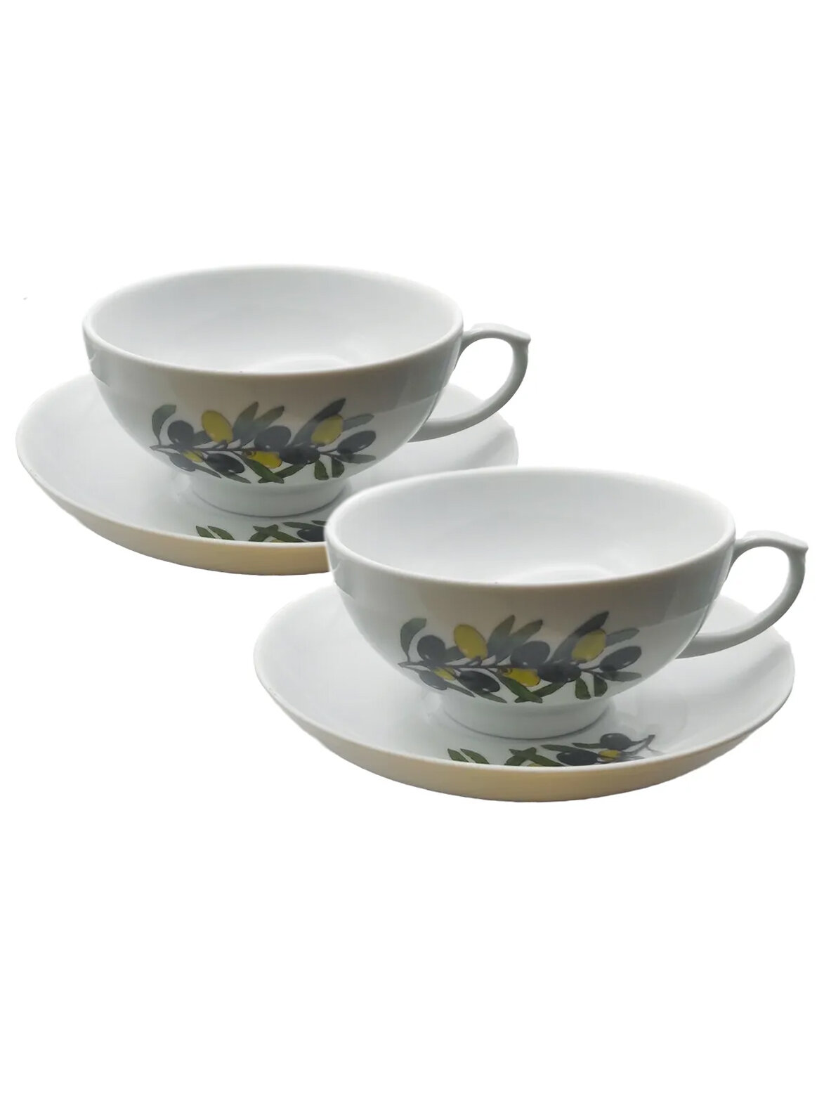 Чайная пара набор, объем 220 мл, Дулево ф. Рубин "Оливки" 2 шт.