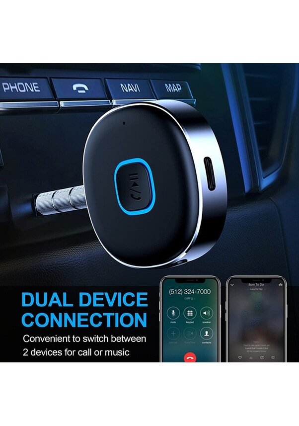 Автомобильный Bluetooth-адаптер J33 с функцией шумоподавления, беспроводной аудиоприемник с функцией громкой связи и однокнопочным управлением