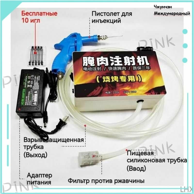 Шприц-инъектор, для маринования мяса, автоматический, замариновать курицу для шашлыка вкусно