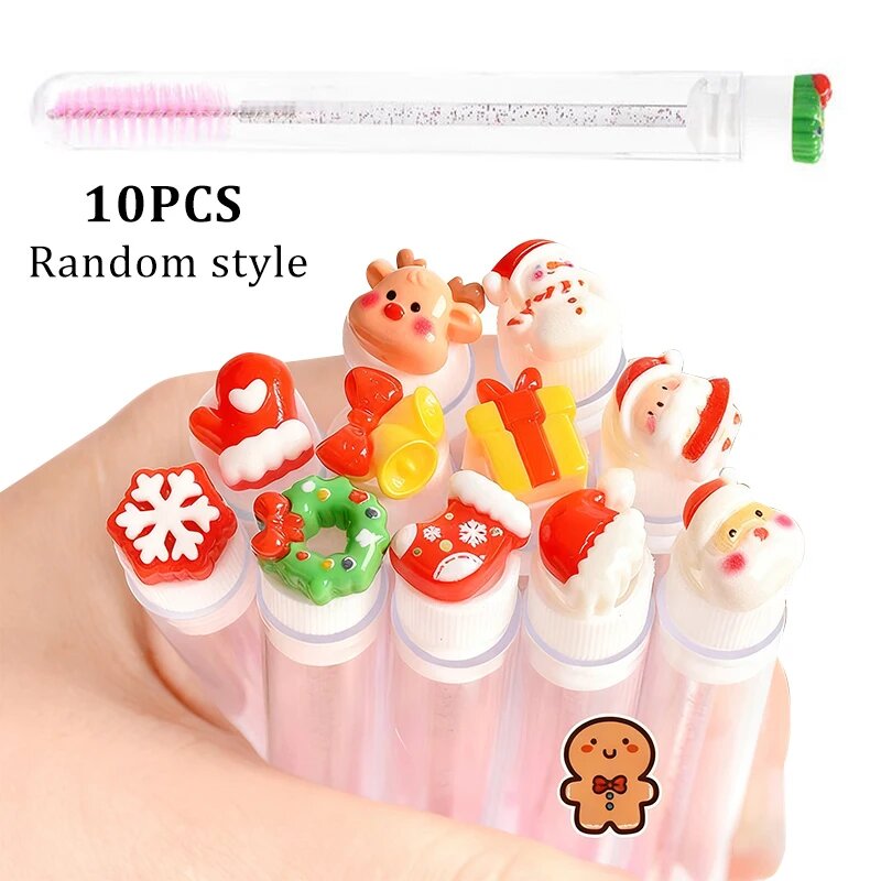Набор из 10 шт. кистей для туши Christmas Tube Random-10pcs