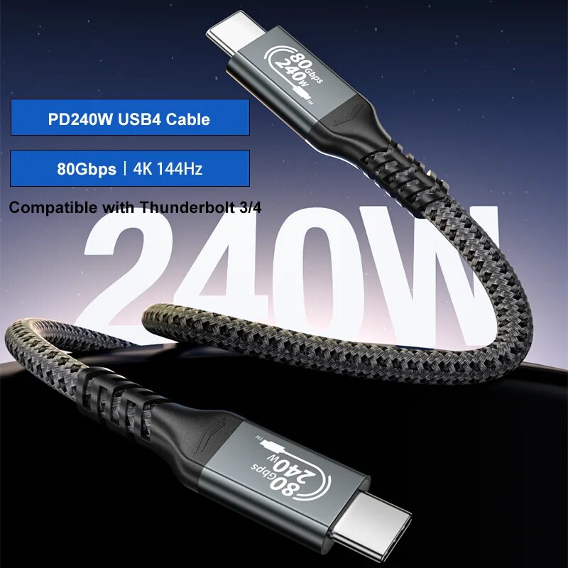 Кабель USB 4 OLOPKY черный, 0.3 м — фото 1