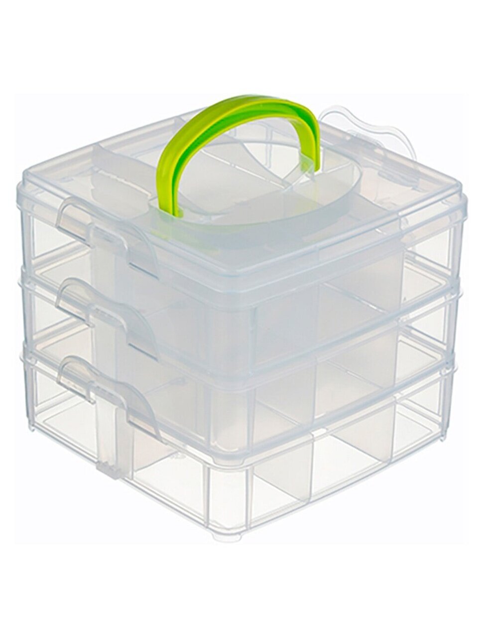 Органайзер для мелочей, 16.3x14x15.5 см, пластик, Idea, трехъярусный, М 2960