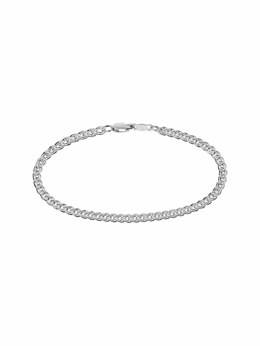 Браслет-цепочка, серебро, 925 проба, родирование