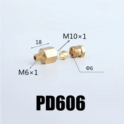 Латунные компрессионные фитинги M4 M5 M6 M8 M6x1mm To 6mm