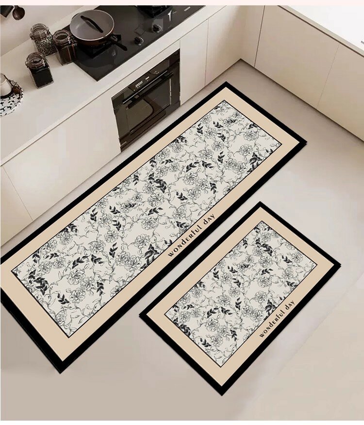 Абсорбентный и нескользящий напольный коврик, 40x120+40x60 см, 2 шт, маслопоглощающий и грязестойкий