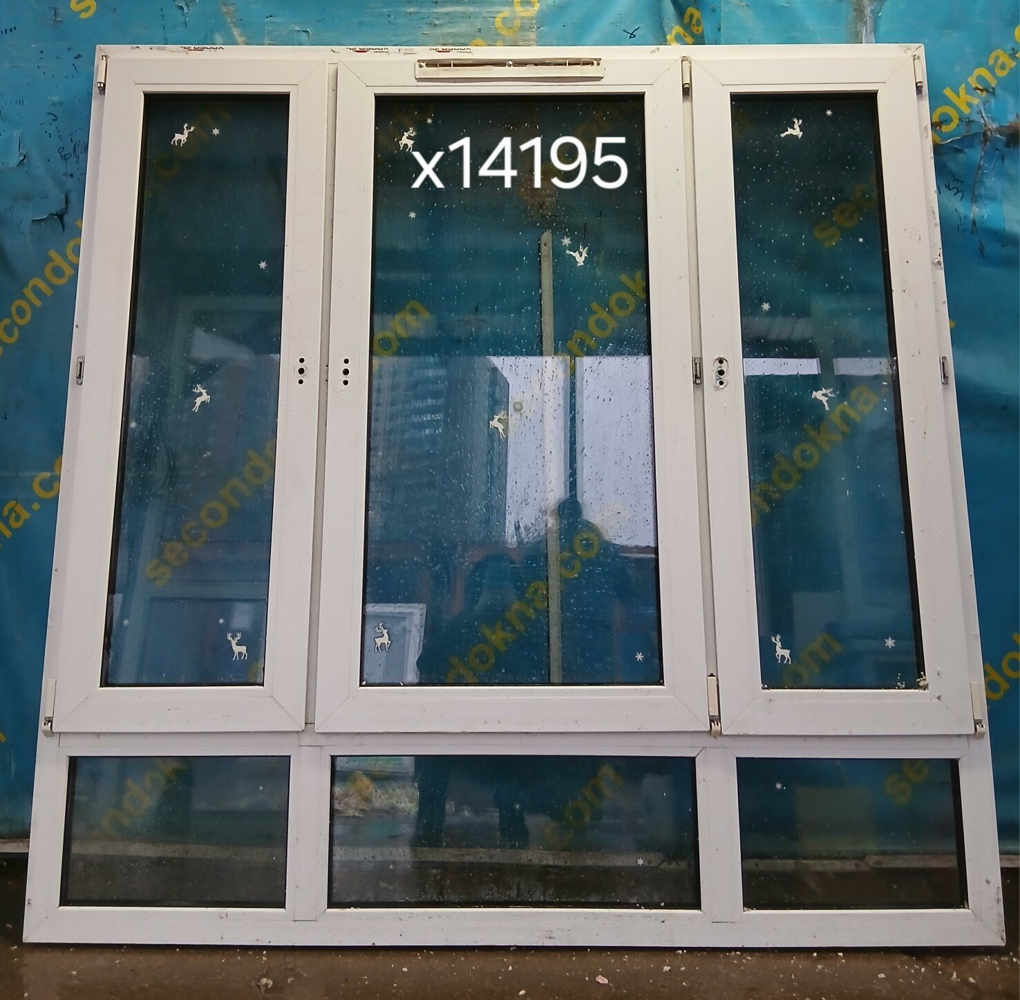 Пластиковое окно Б/У 1730(в) 1420 об х 1740(ш)