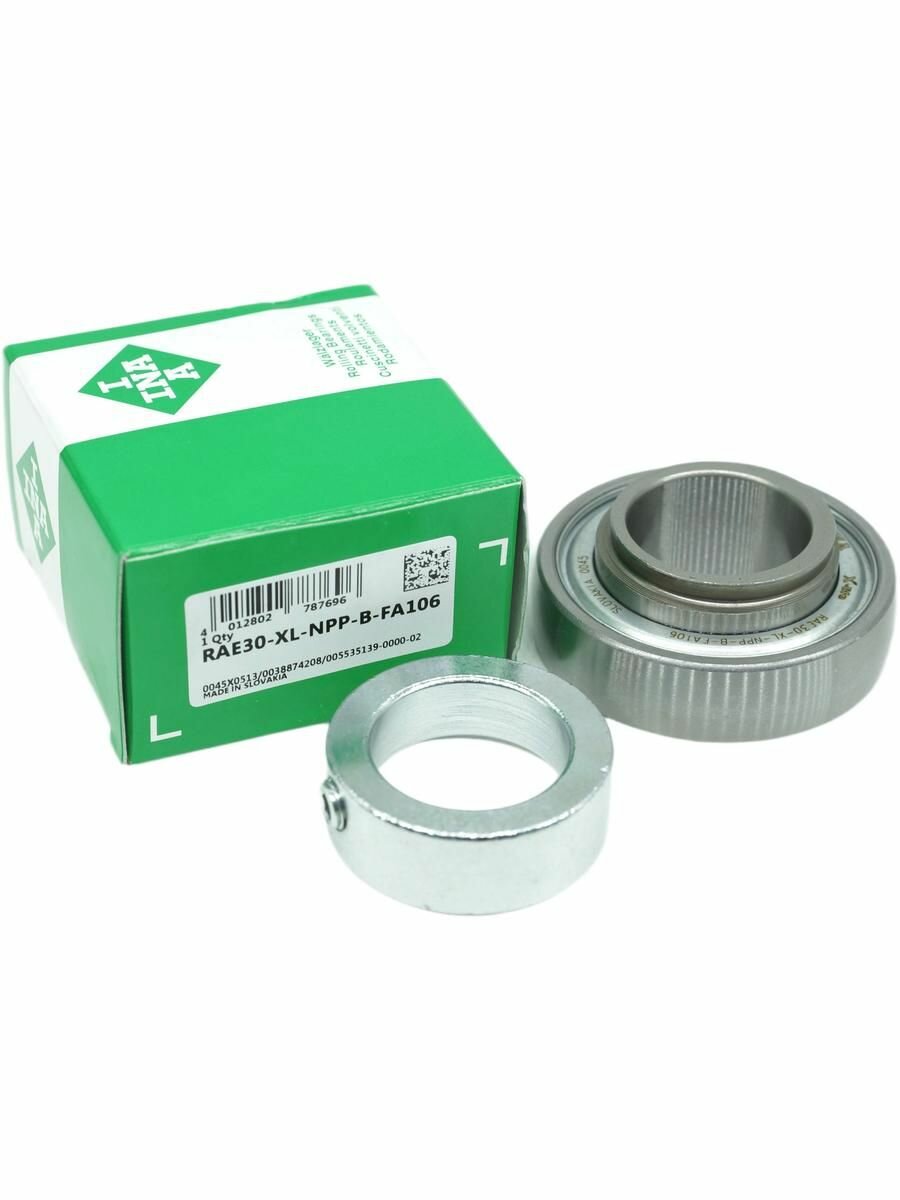 Подшипник корпусной RAE30-XL-NPP-B-FA106 INA (X-life), 30х62х35.8 мм, с эксцентриковым кольцом