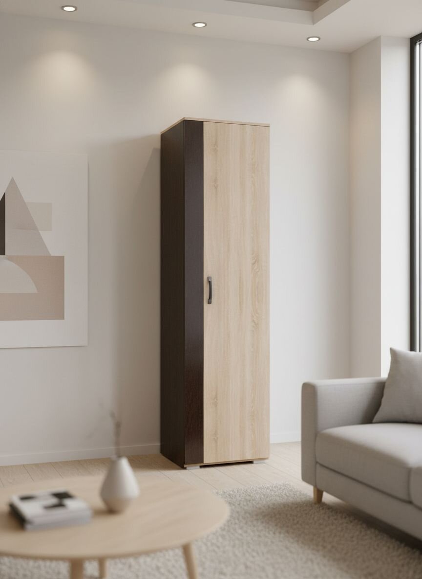 Шкаф ARNIKA "Оскар-18", ЛДСП, универсальный, с ящиками, коричневый