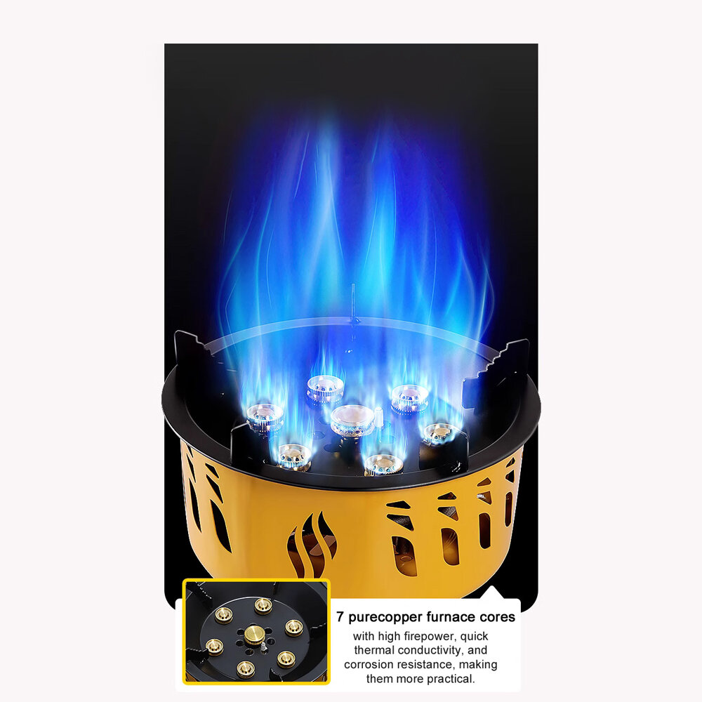 Уличные ветрозащитные печи с электронным зажиганием, портативные принадлежности для приготовления пищи, газовая плита высокой мощности с регулируемой мощностью, для кемпинга, печей для печей с картриджем