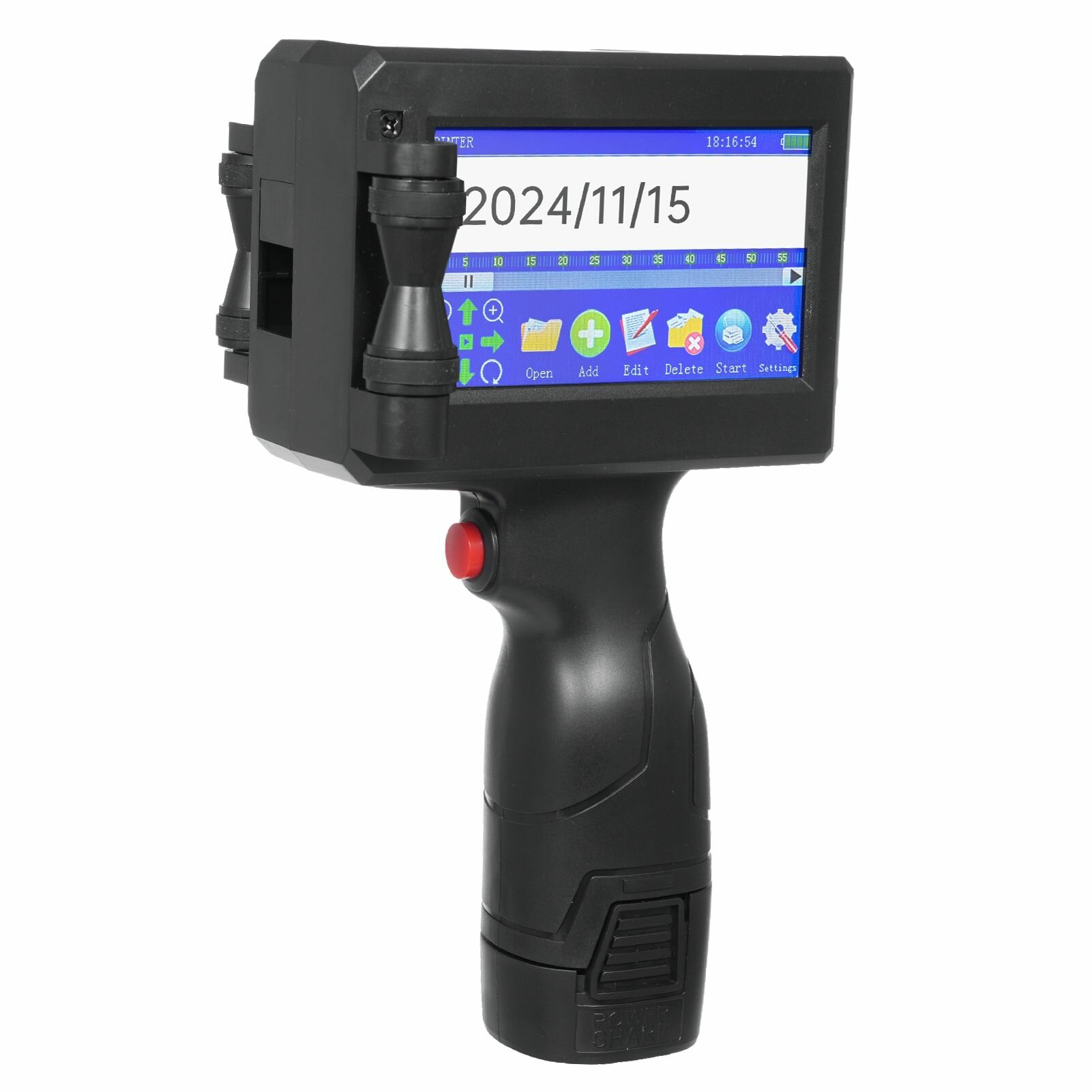 Портативный струйный принтер с высоким разрешением и сенсорным экраном 4.3 дюйма, идеален для маркировки и штрих-кодов