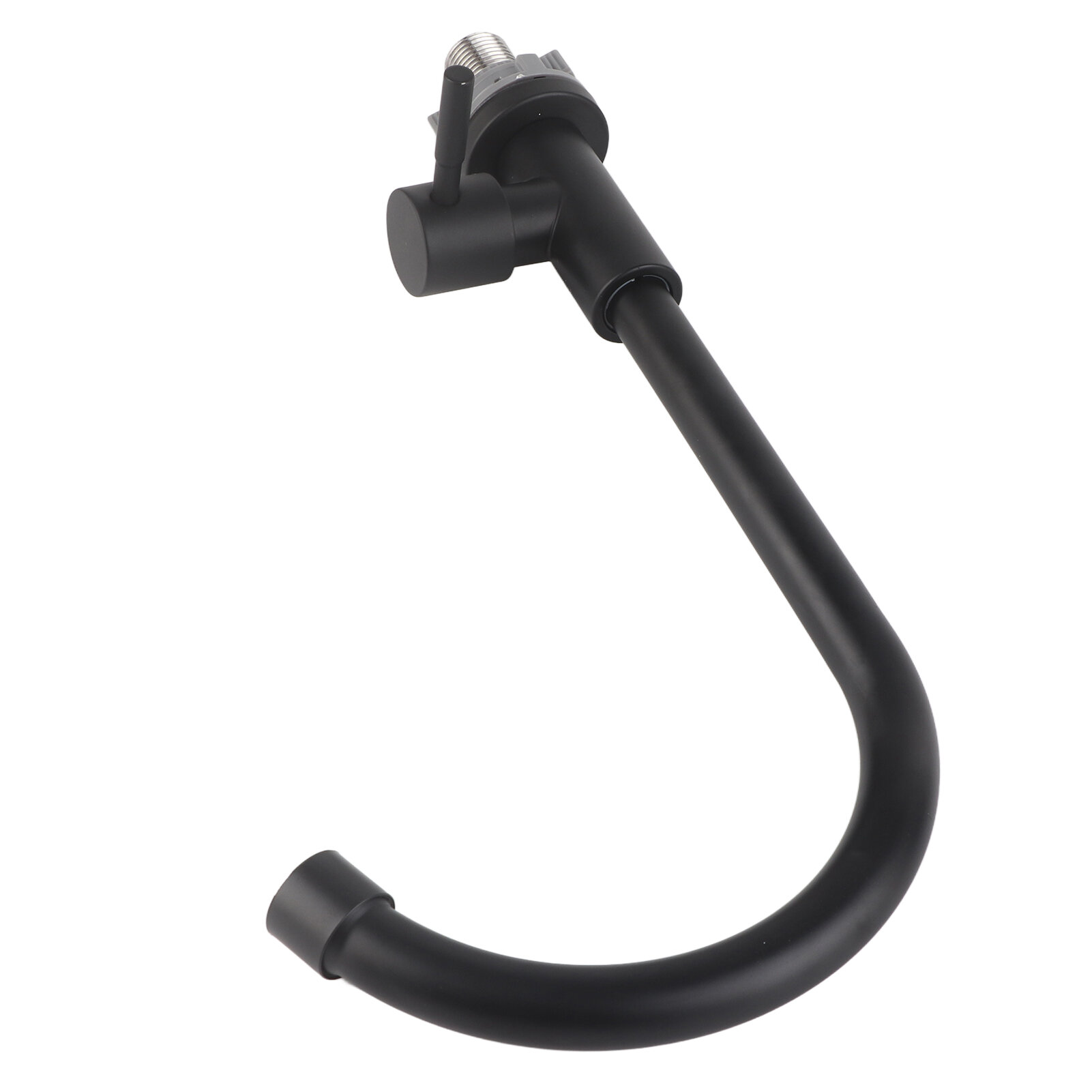 Смеситель G1/2, вращающийся на 90 градусов, одиночный кран холодной матовой черной воды для кухонной раковины