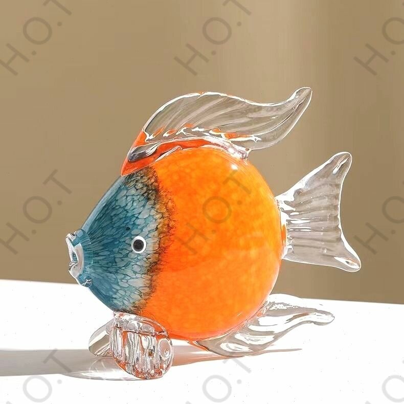 Статуи из стеклянной рыбы 20 * 18 * 8.5CM