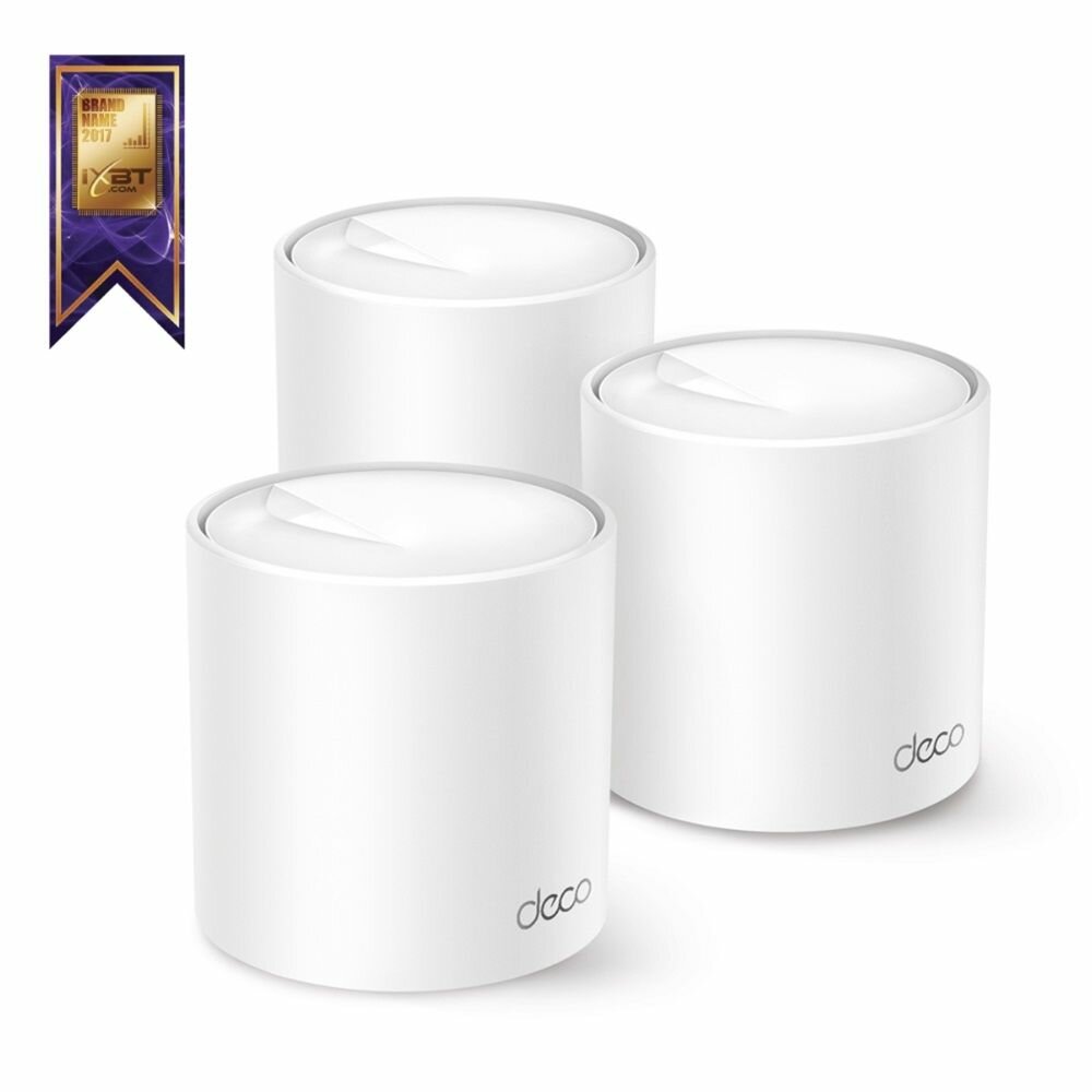 Mesh-Система TP-Link Deco X50(3-pack), AX3000, двухдиапазонная, 3xRJ45 1Гбит/с (комплект из 3шт)