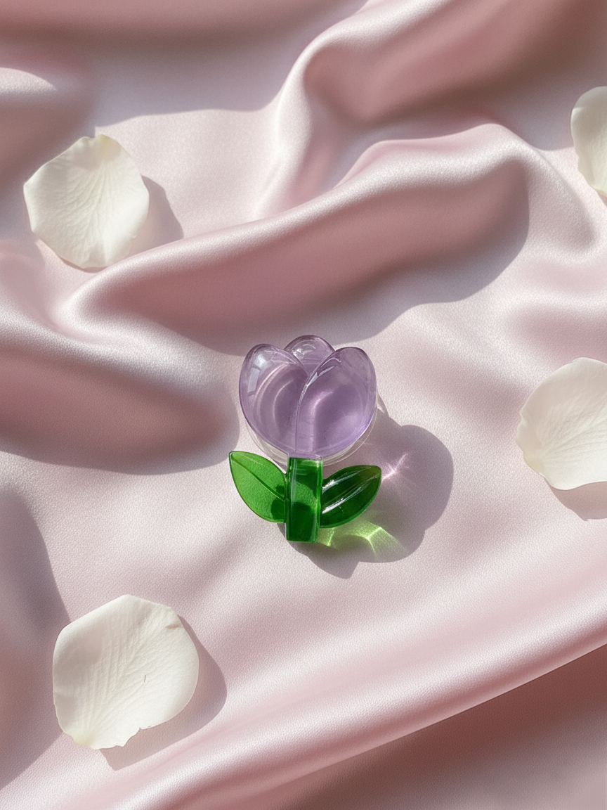 Попсокет, держатель для телефона, в форме цветка, тюльпан, фиолетовый