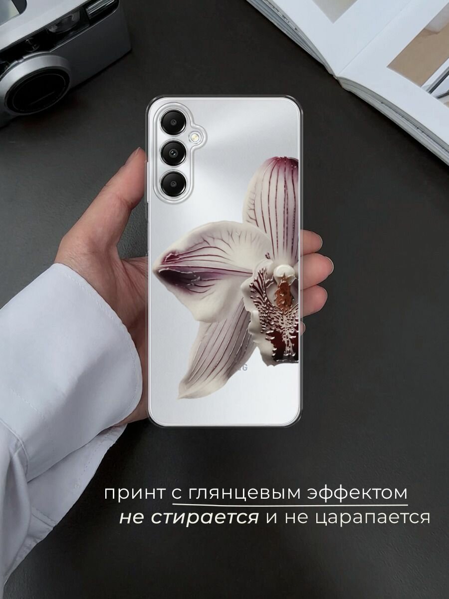 Чехол на Samsung Galaxy A05s / Самсунг Галакси A05s с принтом Белая орхидея — фото 1