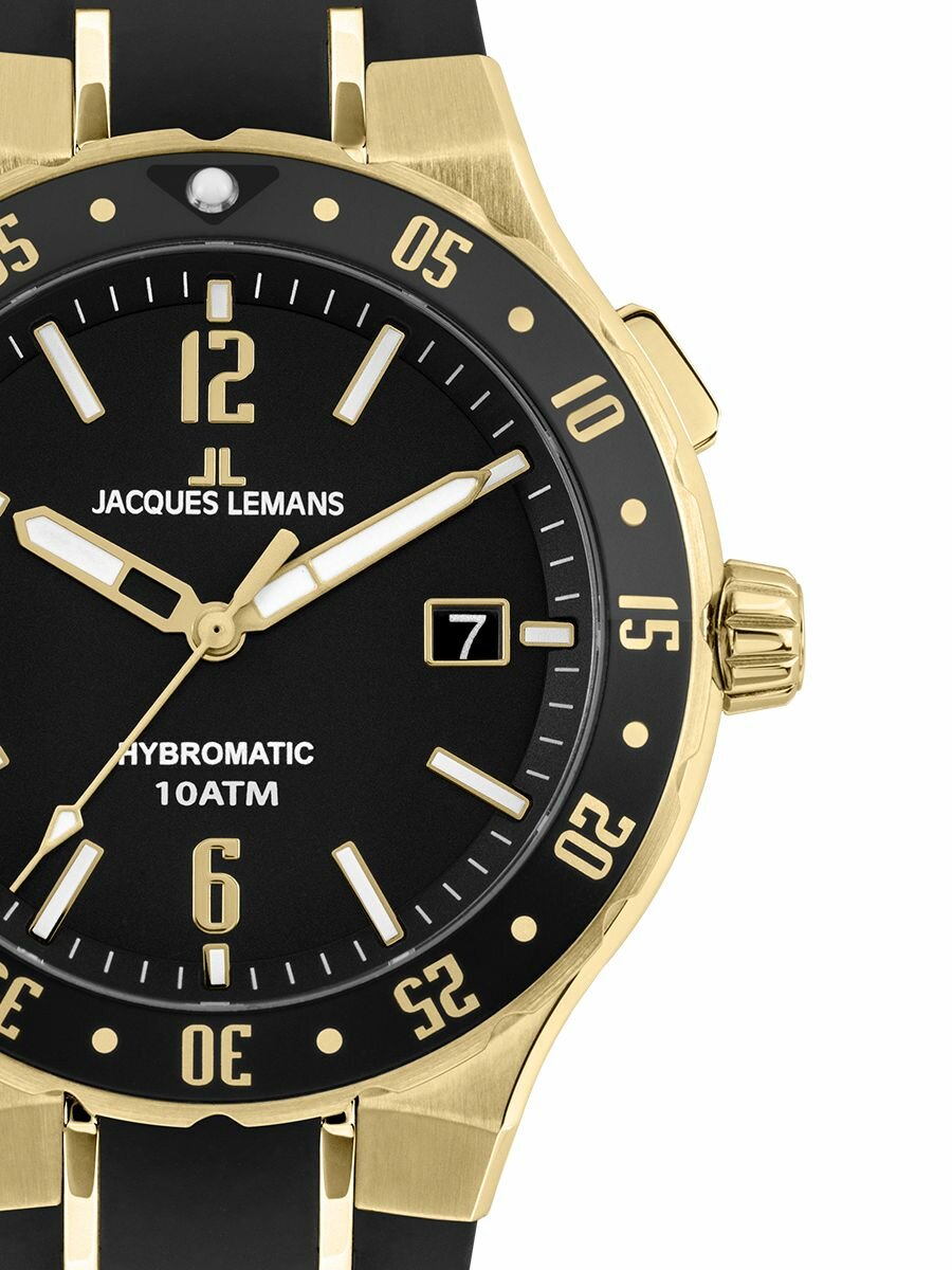 Наручные часы JACQUES LEMANS, золотистый/черный — фото 1