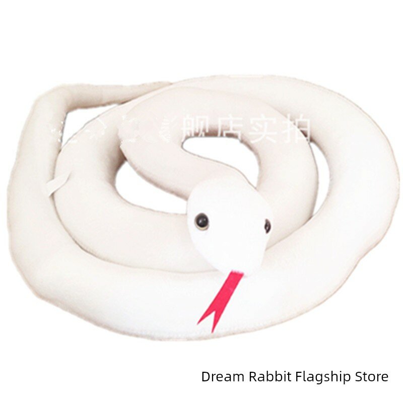 Игрушечная плюшевая модель крупного питона, реквизит для розыгрышей, подарок на день рождения для мальчиков Однотонный