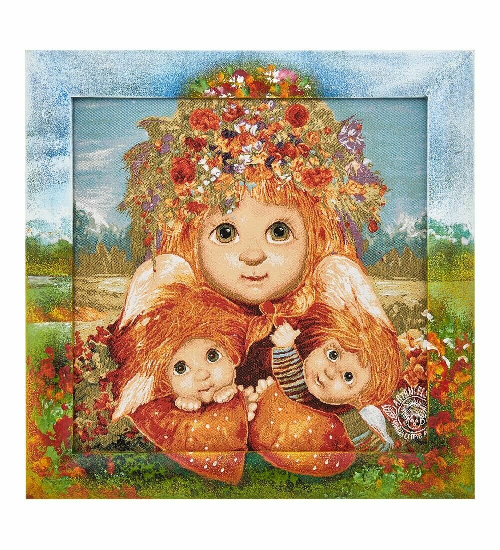 Гобелен в расписной раме Материнская любовь 30х30 A2187459