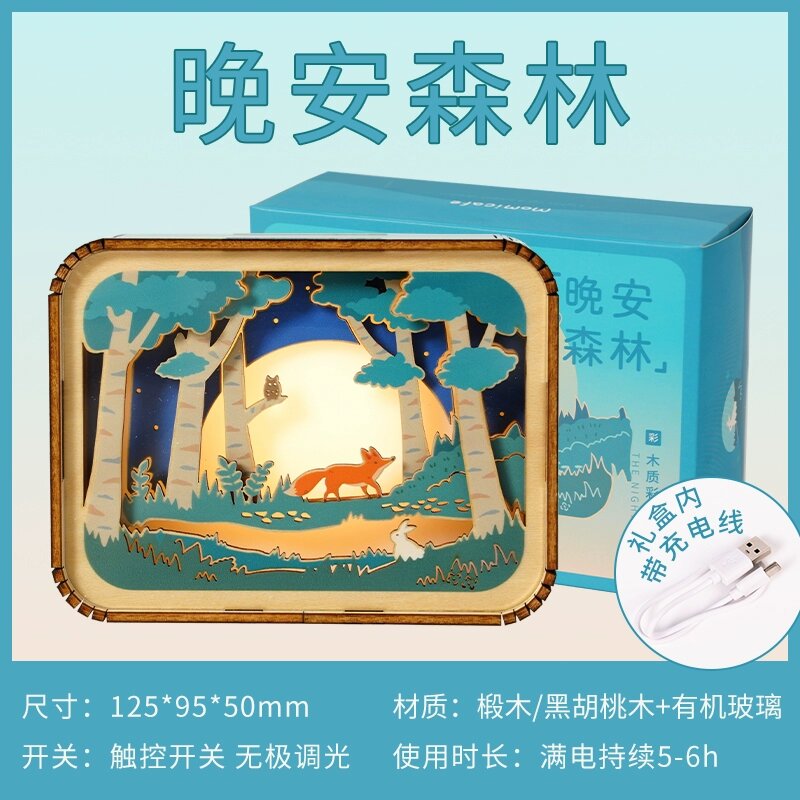 Кошачий небо, город, все, удача, ночник, перезаряжаемый через USB, 2024, благословения, подарки на день рождения для