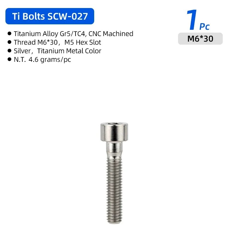 Deemount M6 * 30/35/40/45/50 мм титановый болт для велосипедной гарнитуры с ЧПУ, дорожный велосипед mtb, сверхлегкий крепежный винт выноса, велосипедная часть