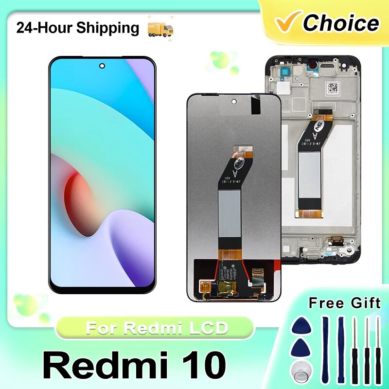 Для Xiaomi Redmi 10 2021 ЖК-дисплей Redmi 10 21061119 сенсорный экран дигитайзер для Redmi 10 ЖК 21061119DG запасные части 10 No Frame