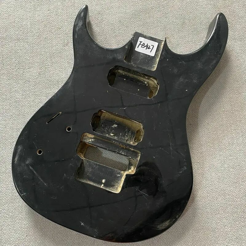 Тремолло Floyd Rose для электрогитары ST - чугунная кронштейн, чугунные резьбовые шпильки, 6 струн, черное дерево, HH прицепы, правый рукав (DIY комплект для замены)