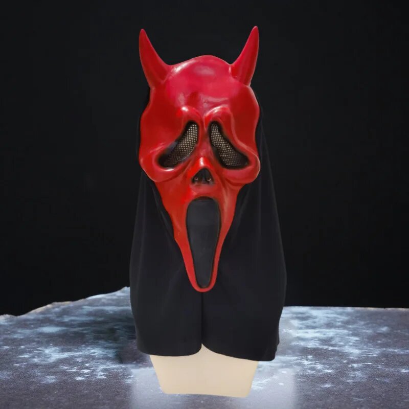 2026 крик маска ужас латексная маска на всю голову фильм косплей призрак лицо розыгрыш костюм страшный реквизит товары для Хэллоуина